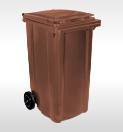 Contentor 240 L, 734x578x1092 mm, castanho | ENGELS