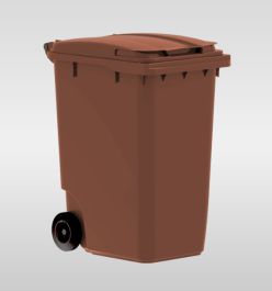 Contentor 360 L, 2 rodas, castanho | ENGELS